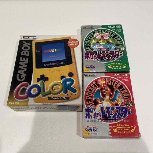 Game Boy Color Yellow Pokemon First Generation Red Green Box Set | eBay