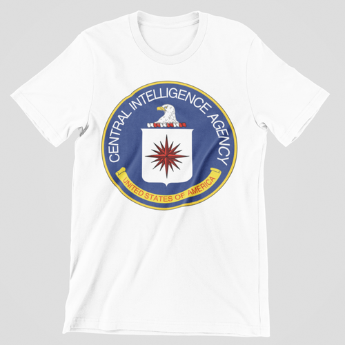 CIA Logo T-Shirt Fancy Dress FBI Retro Funny USA Government Agency Tee ...