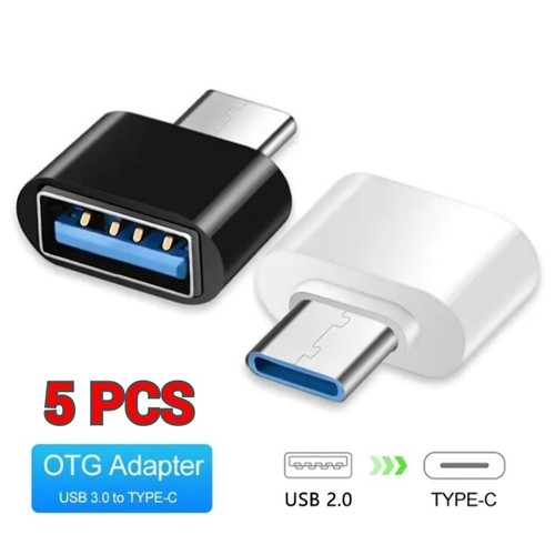5pc USB Type C Plug to USB 2.0 Female to Type C Male OTG Cable Adapter ...