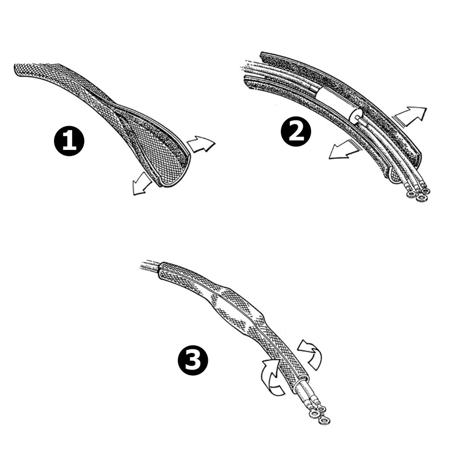 Split Wrap Wire Loom Wiring Harness Heat Resistant Replacement Hot ...