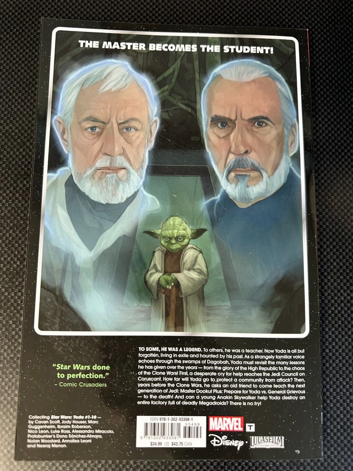 Star Wars Yoda Complete Marvel Deluxe TPB BRAND NEW Obi-Wan Dooku Clone ...