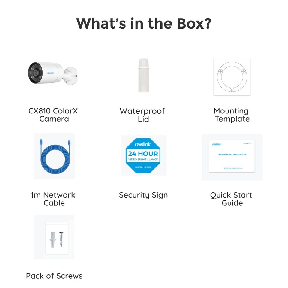 Reolink CX810 ColorX 4K 8MP PoE IP Camera with True Full-Color Night ...