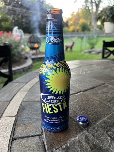Rare Bud Light Beer Bottle Fiesta Shrink Wrap Bottle 2007 Aluminum ...