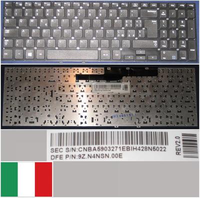 Tastiera qwerty Italiana Samsung 300 Serie 15.6 " NP355V5C BA59-03271E ...
