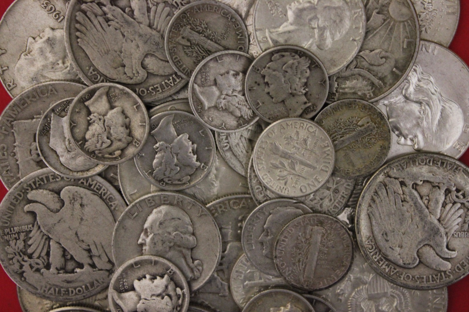 Junk 90% Silver 4 Standard Ounces Coin Weight 4 Halves Included Stock ...