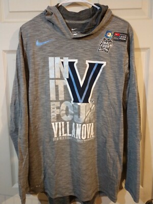 Nike Villanova Basketball 2018 Final Four Locker Room LS Hooded T Shirt ...