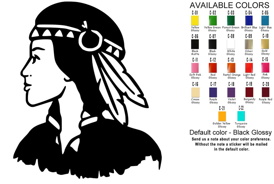 Native American Vinyl Decal Sticker Car Window Wall Laptop Spirit ...