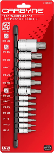Tamper-Proof Torx plus (Aka 5 Lobe) Bit Socket Set - 13 Piece, TPR-8 ...