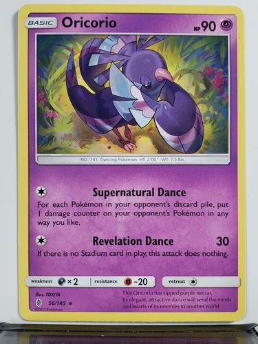 Oricorio 56/145 LP -Rare Non Holo Guardians Rising Pokemon Card ...