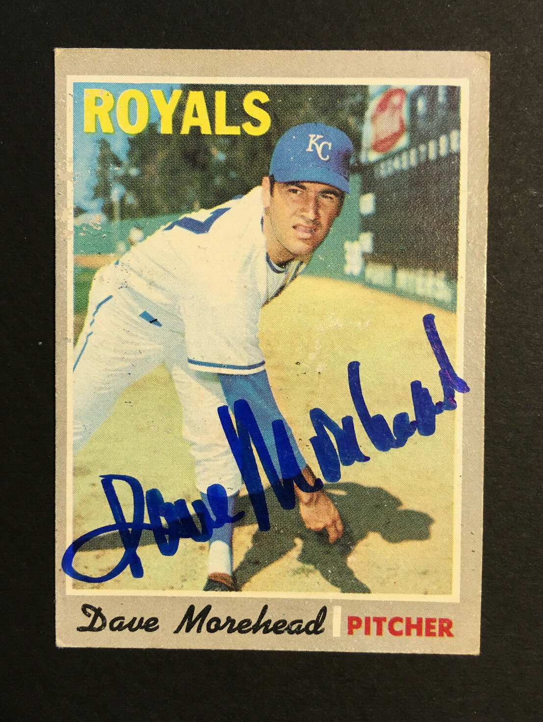 Dave Morehead Royals signed 1970 Topps baseball card #495 Auto ...