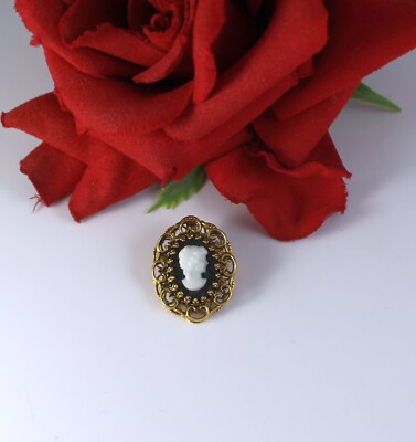 Vintage Coro Red Rhinestone Gold tone Kitty Cat Pin Brooch CAT RESCUE ...