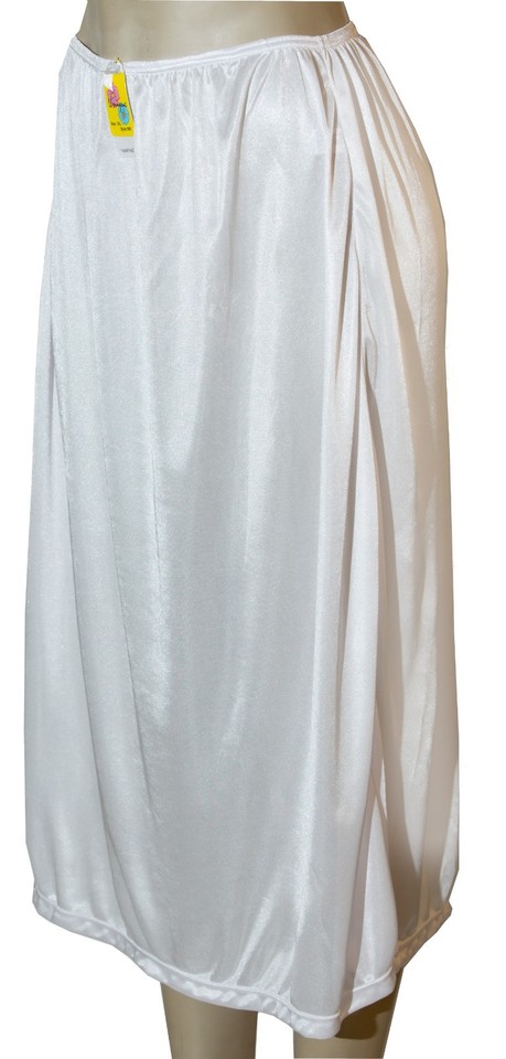 31" Length Women Plain Long Half Slip Ladies 100% Polyester S M L XL 2X ...