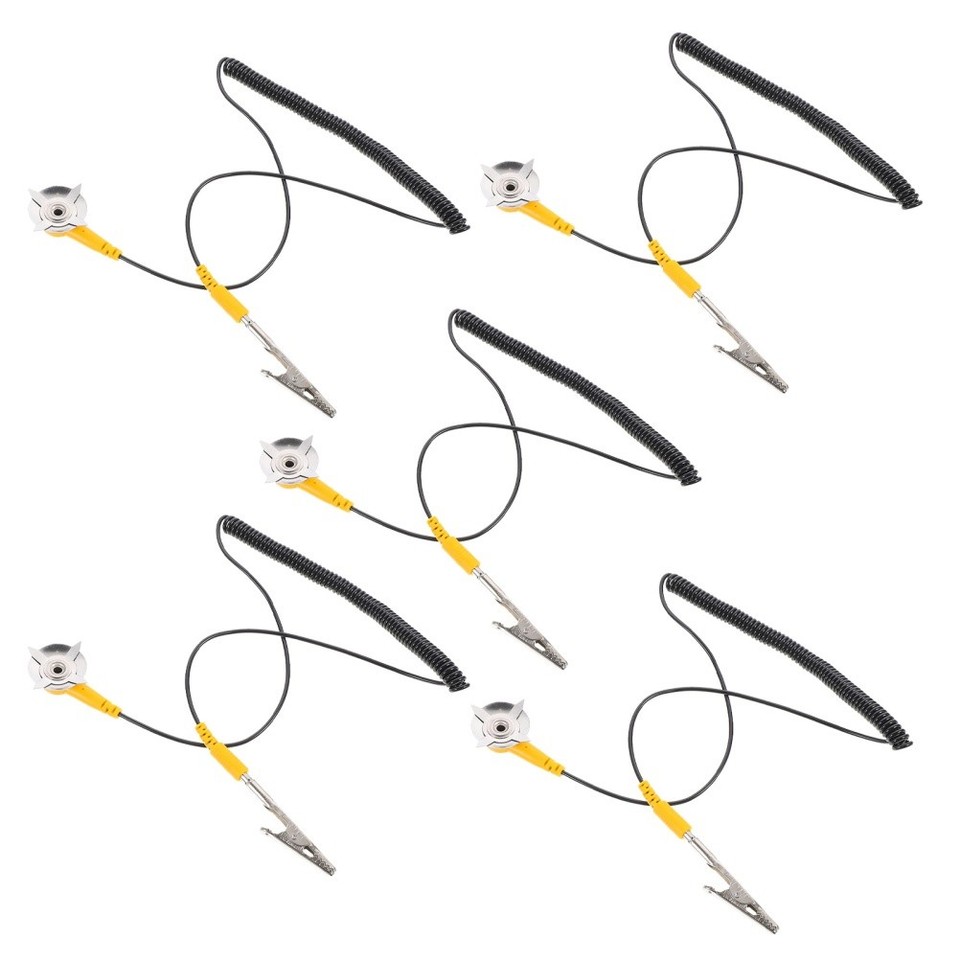 5 Pcs Anti Static Grounding Cord PVC Cable Clip With Claw And Clamp ...