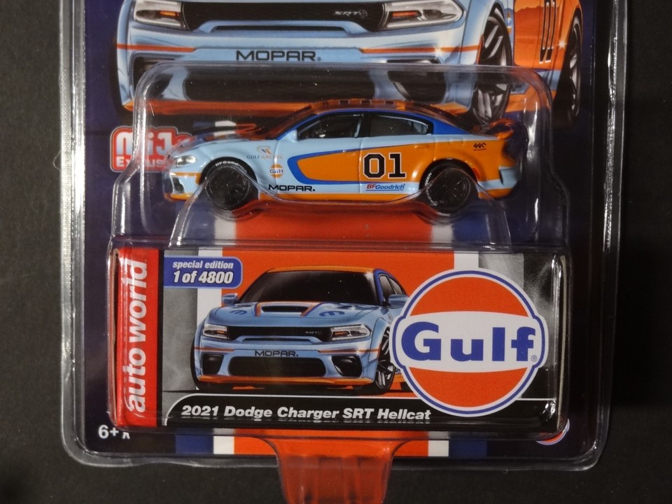 AUTO WORLD - GULF BLUE - 2021 DODGE CHARGER SRT HELLCAT - MIJO USA ...
