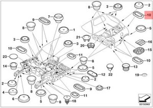 Genuine Blind Plug x5 pcs BMW MINI Alpina Hybrid M5 M6 X1 X3 X4 M ...
