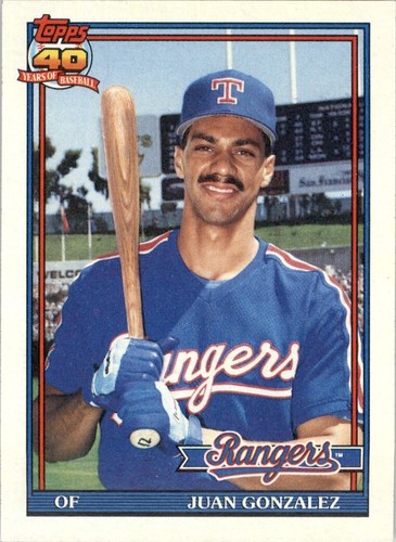 1991 Topps Juan Gonzalez Texas Rangers #224 | eBay