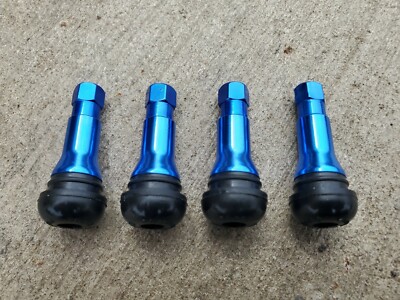 4 BLUE Valve Stems Honda ATV SxS Yamaha Kawasaki Rat Rod Golf Cart DONK ...