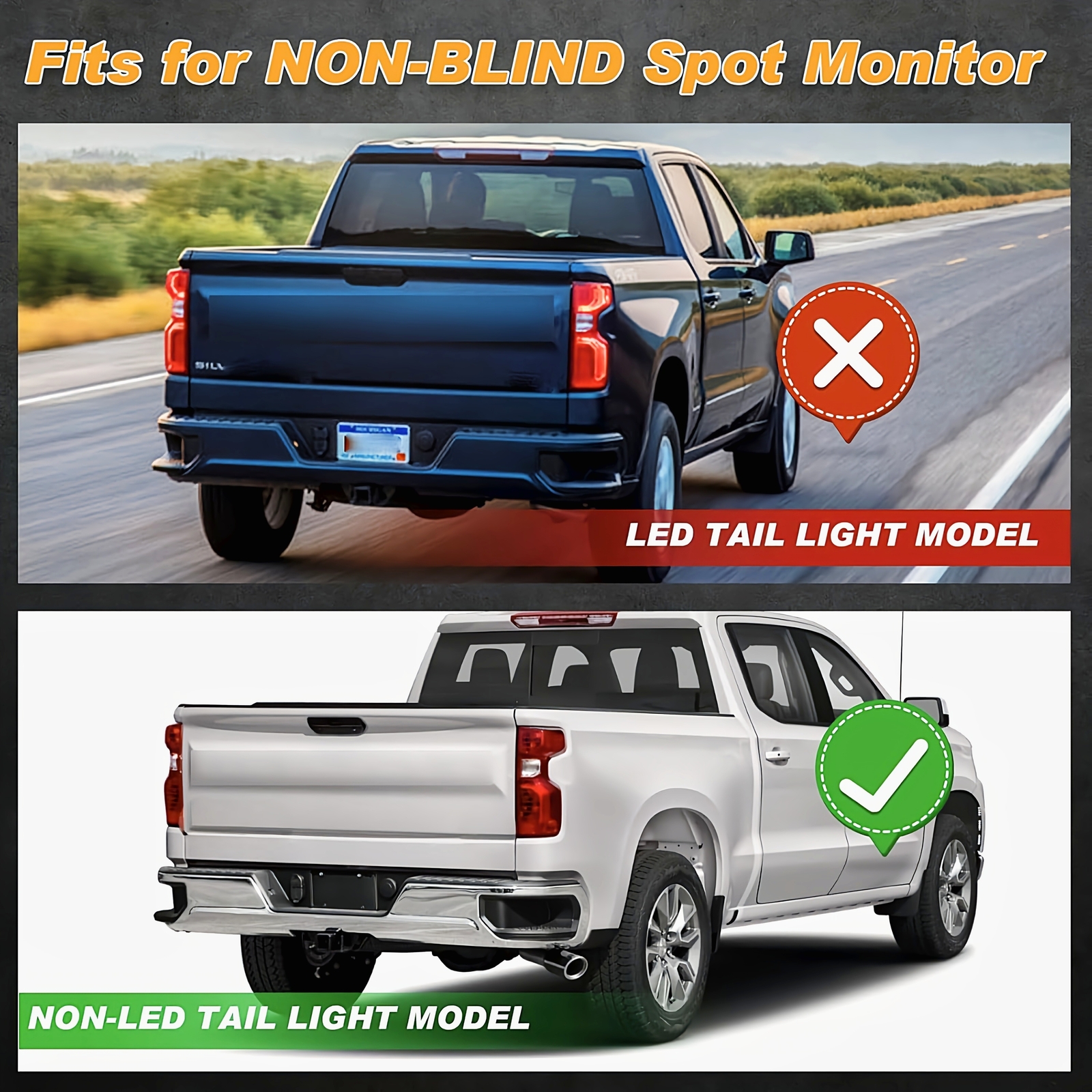 2pcs/Pair Rear Tail Light Assy For 2019-2023 Chevy Silverado 1500 ...