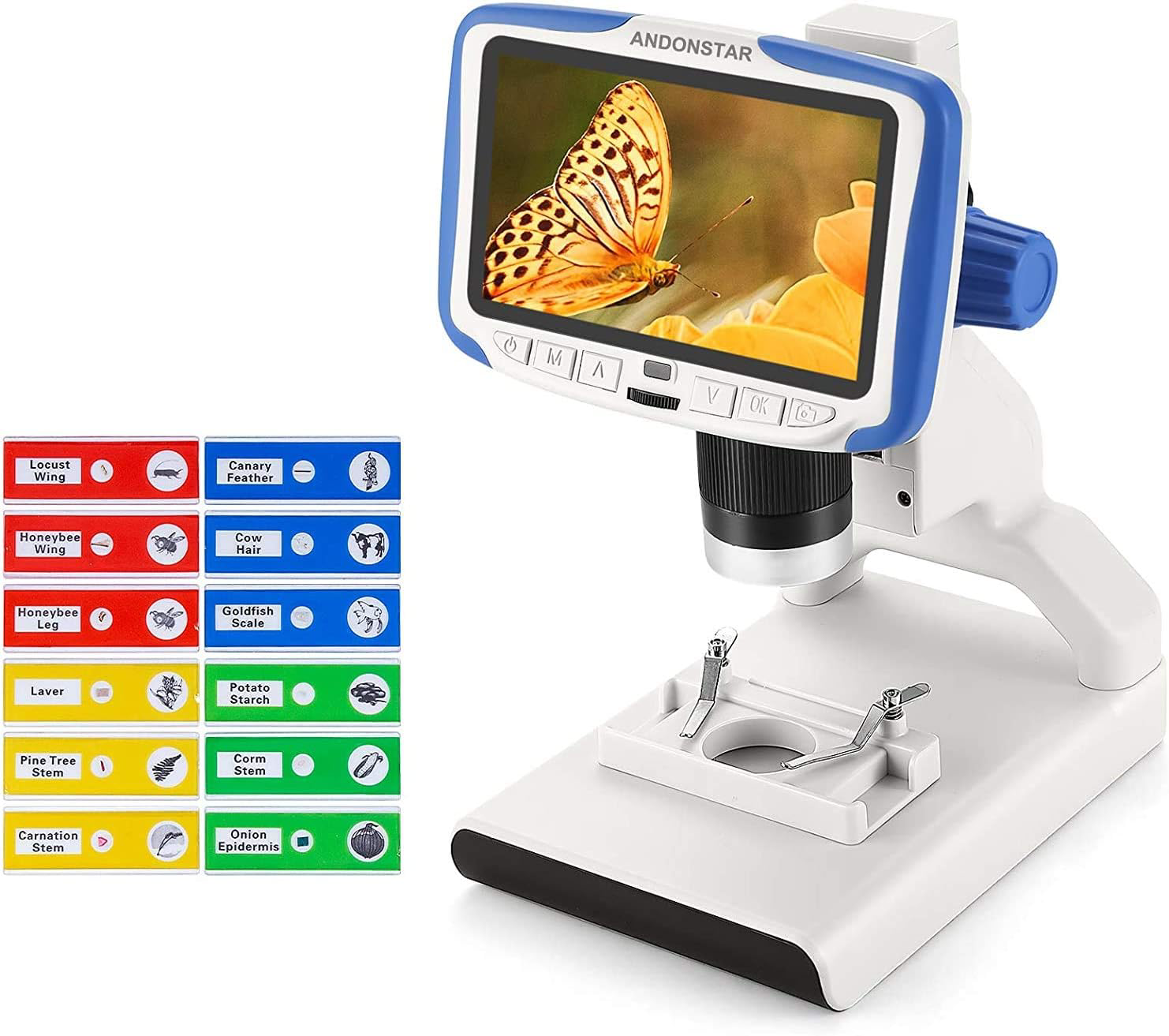 Andonstar AD205 LCD Digital Microscope 200X Magnification USB ...
