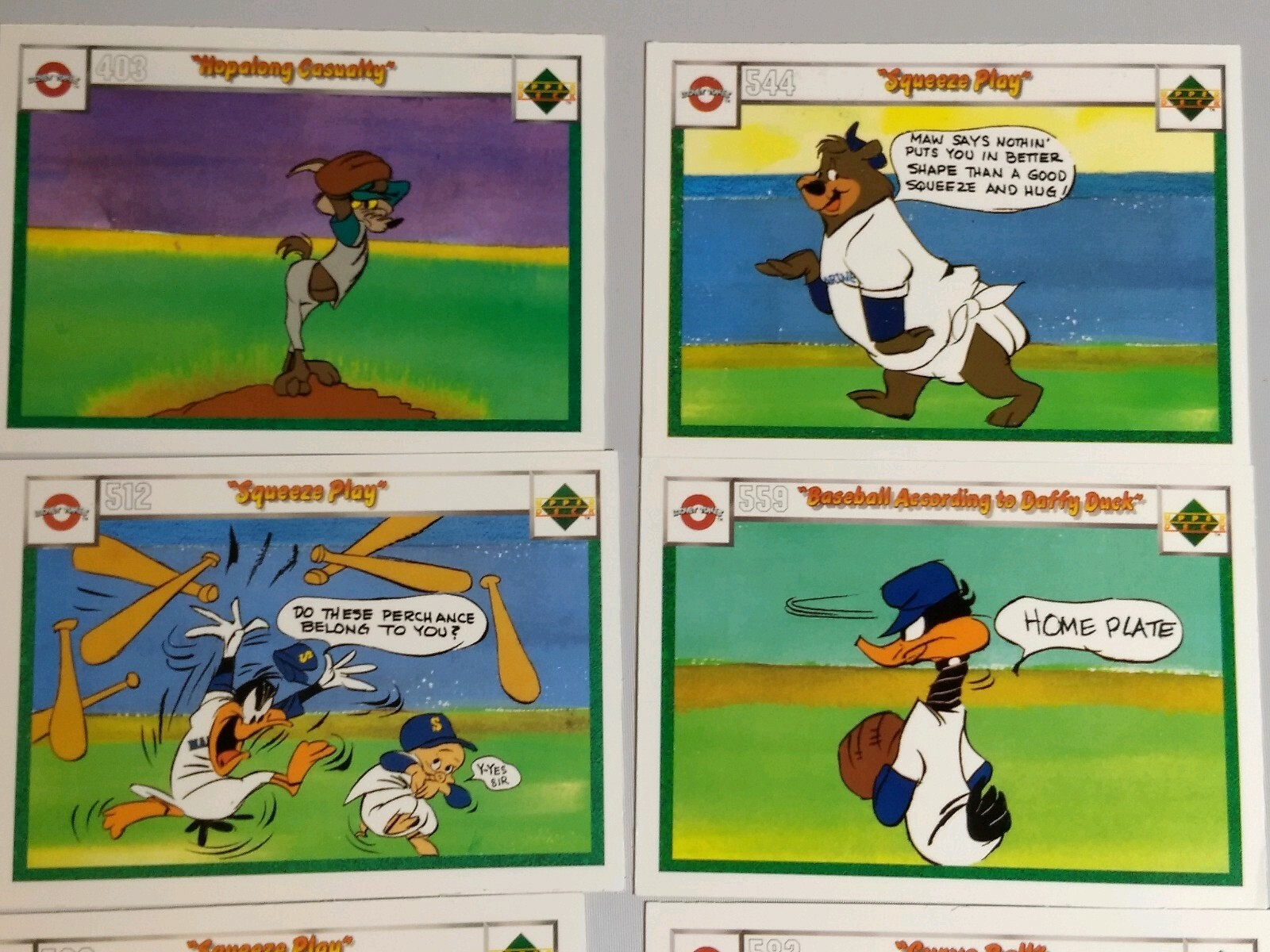 Vtg 1990 Upper Deck Looney Tunes Major League Baseball Comic Ball Cards ...