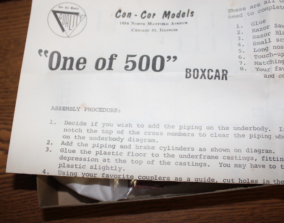 Con-Cor Models HO Limited Run Kit #1003 Canadian National NOS 1 of 500 ...