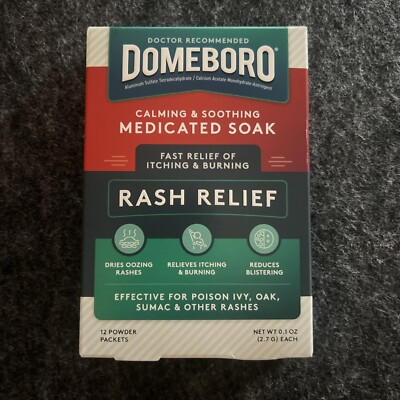 Domeboro Calming & Soothing Medicated Soak Rash Relief Powder Packets ...