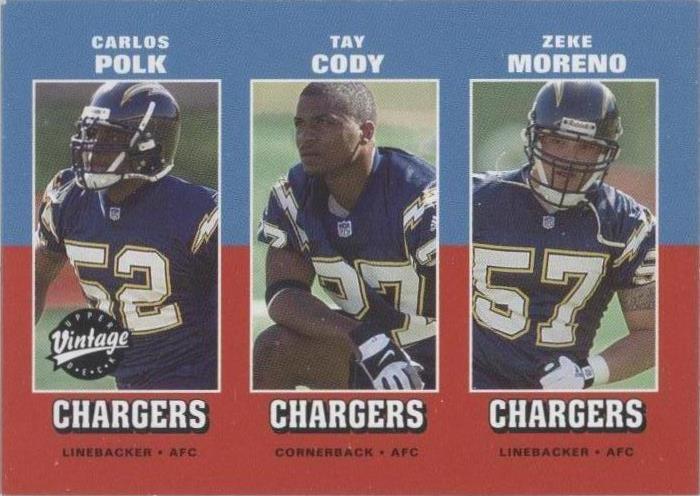 2001 Upper Deck Vintage - Carlos Polk, Tay Cody, Zeke Moreno #285 (RC ...
