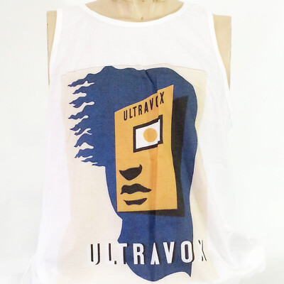 Ultravox New Wave Punk Rock T-shirt Sleeveless Vest Top White Unisex S ...