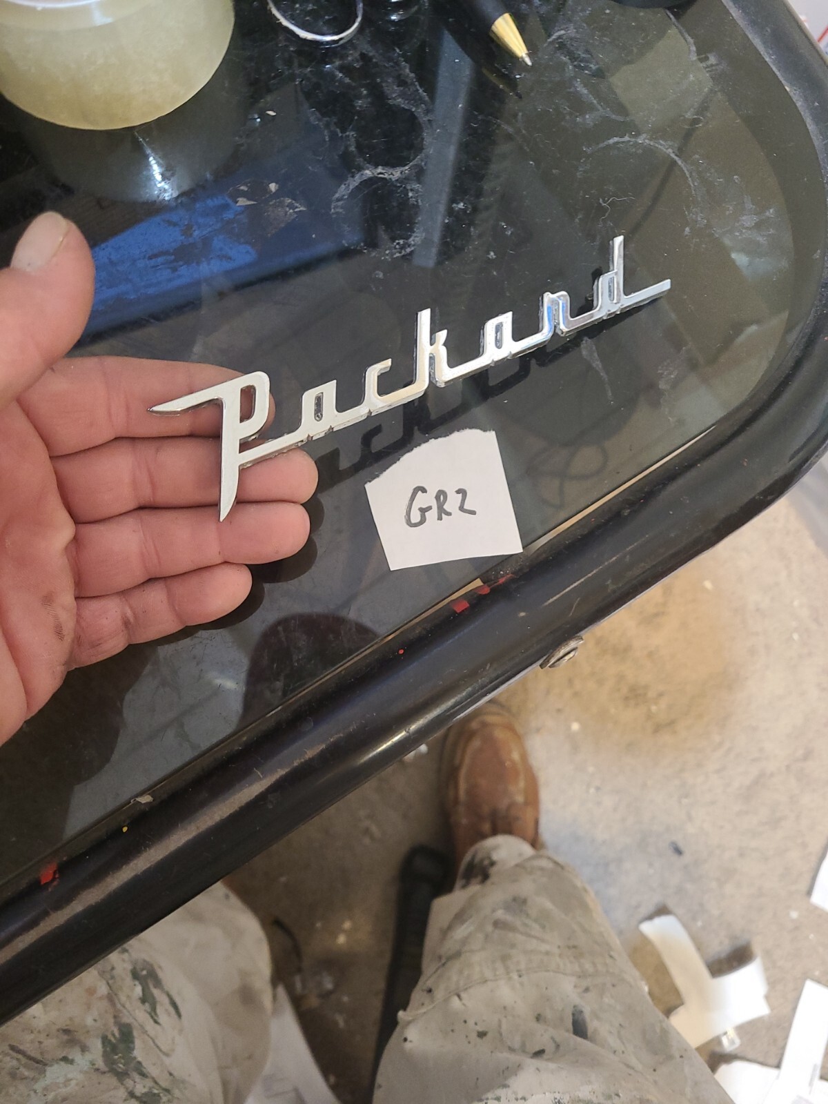 VINTAGE 1950'S PACKARD EMBLEM SCRIPT 7 5/8" X 1 1/2" ..BIN GR2 | eBay