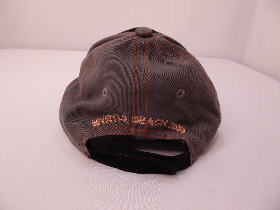 2008 68th Annual Bike Week Myrtle Beach Black Orange Gray Baseball Hat ...