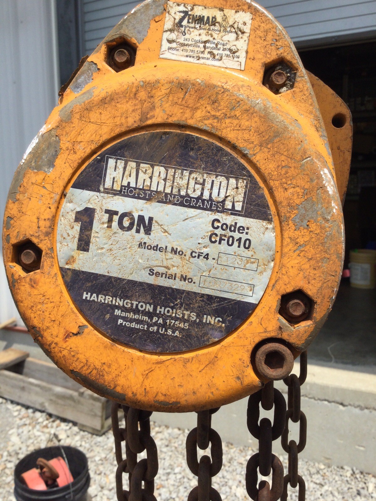 Lot Of One Used Harrington 1 Ton Chain Hoist 20’ Tested | eBay