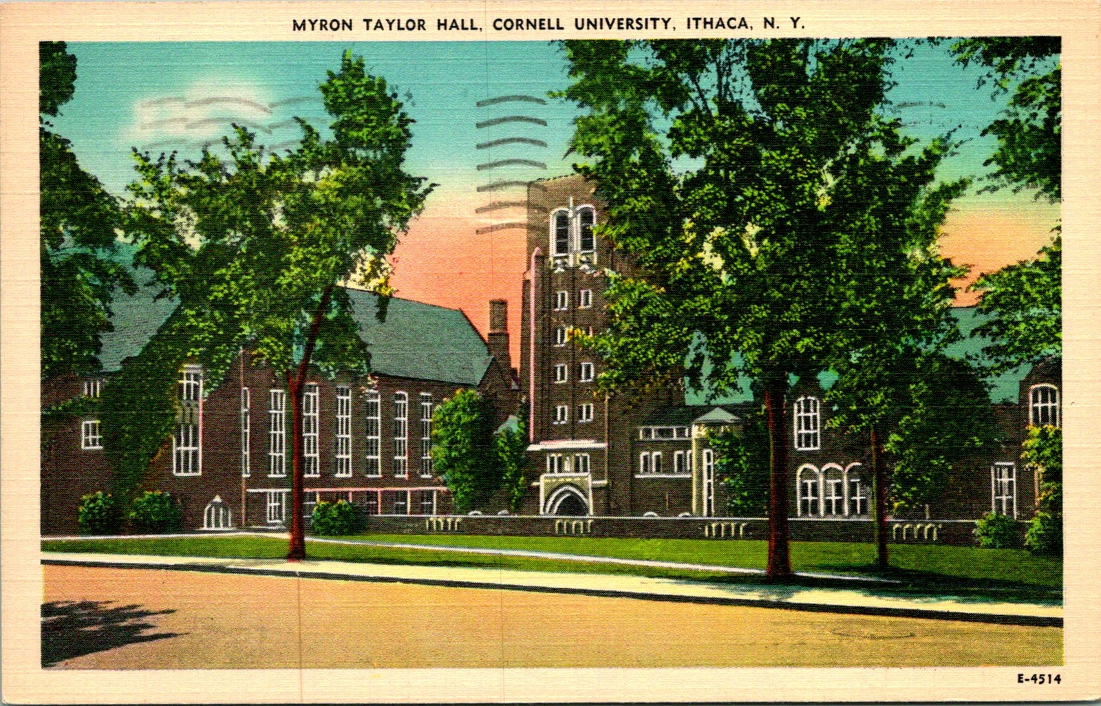 Ithaca NY Myron Taylor Hall Cornell University NY Postcard used 1942 | eBay