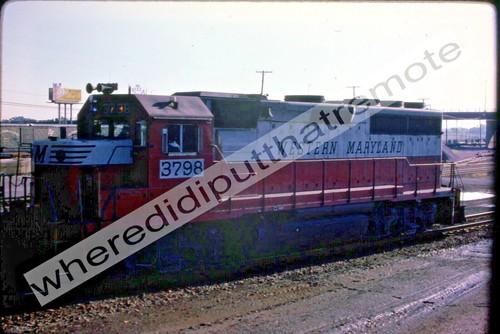 Original Slide Western Maryland WM 3798 EMD GP40 Proviso ILL 10-1984 | eBay