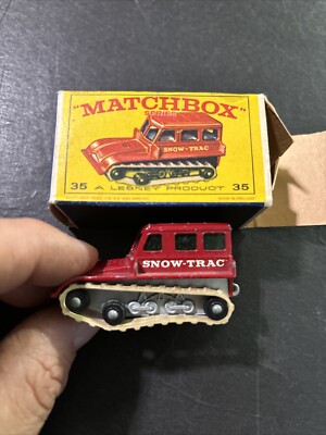 Vintage Original Lesney Matchbox Model 35 In Box Snow-Trac Toy | eBay