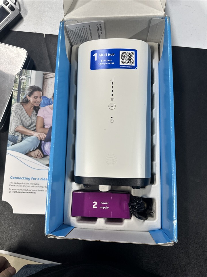 AT&T All-Fi Hub Internet Air Model BGW530-900 W/POWER SUPPLY New In Box ...