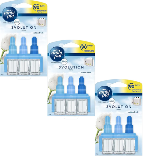 3x 20ml 3volution Febreze Ambi Pur 3Volution Plug In Refills 90 Days ...