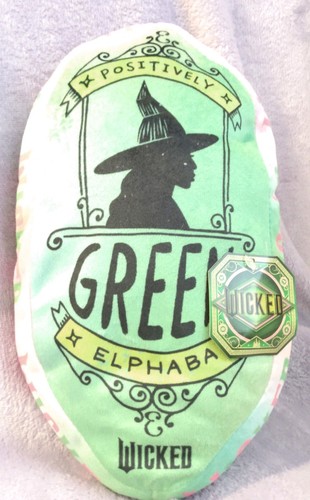 Wicked Pillow Two Sided Glinda Elphaba Wicked Movie Pillow Oval Throw ...