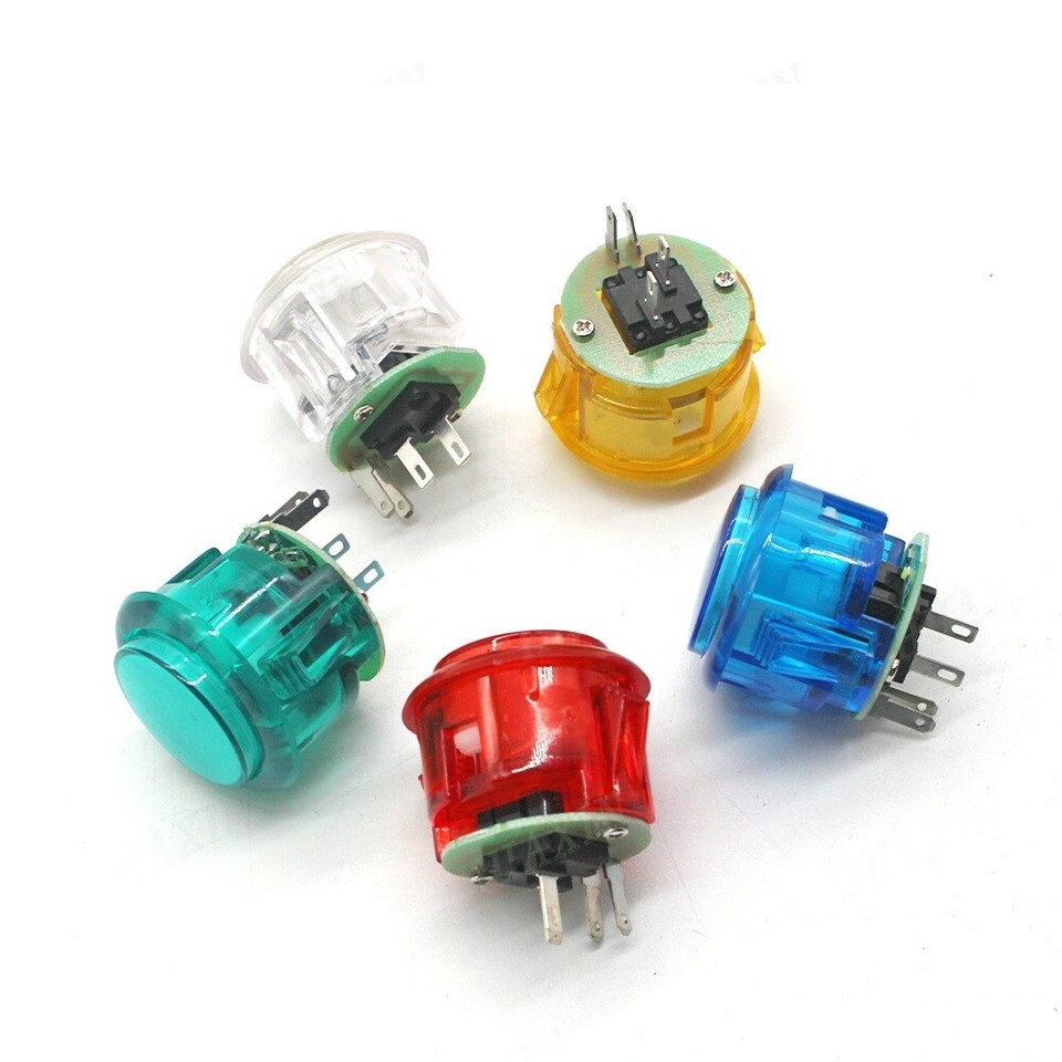 10PCS LED lit Arcade Push Buttons MAME Multicade 5V 30MM LED PUSH ...
