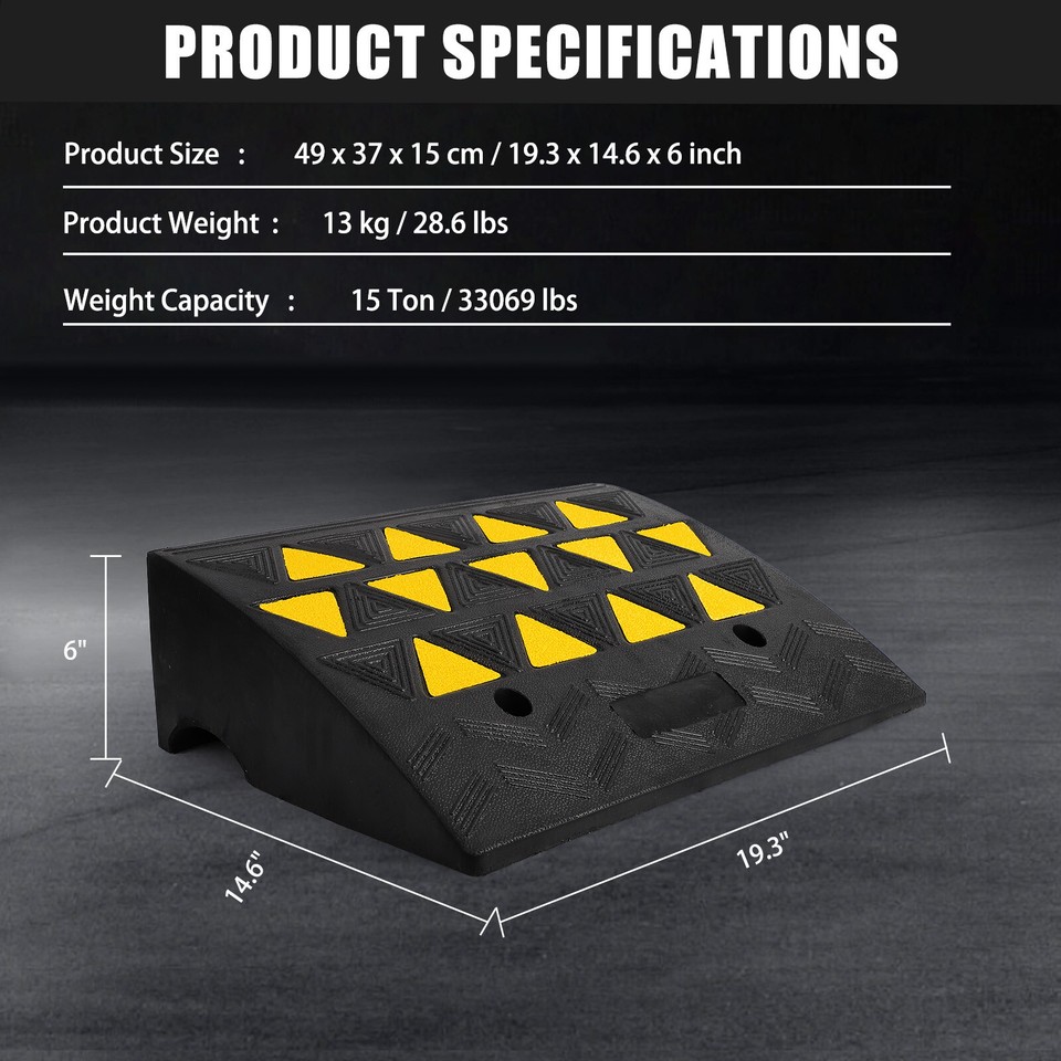 Rubber Curb Ramp Sidewalk Curb Ramp, Heavy Duty Driveway Curb Ramp for ...