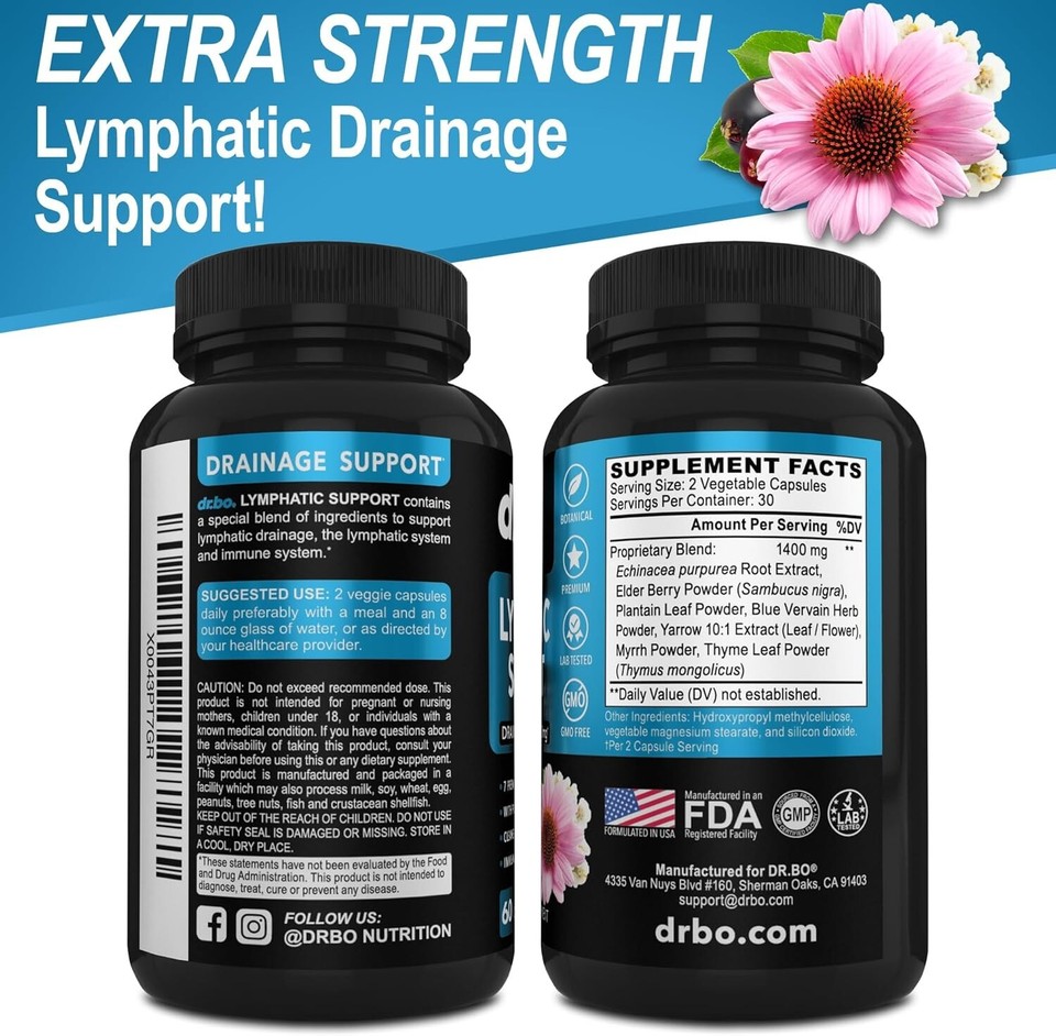 Lymphatic Drainage Supplements Pills - Lymphatic Support Total Herbal ...