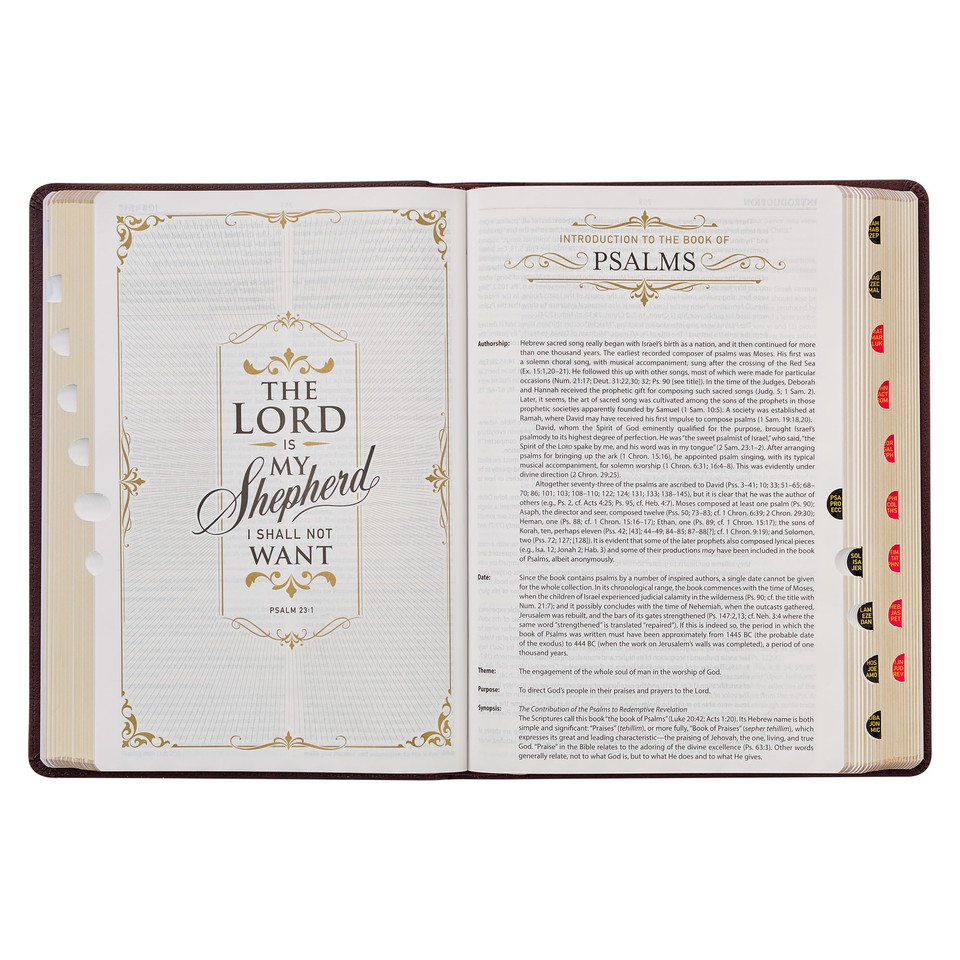 KJV Study Bible, Large Print King James Version Holy Bible, Thumb Tabs ...