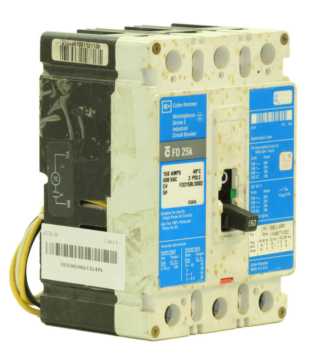 Cutler-Hammer FD3150LSS02 Circuit Breaker for sale online | eBay UK