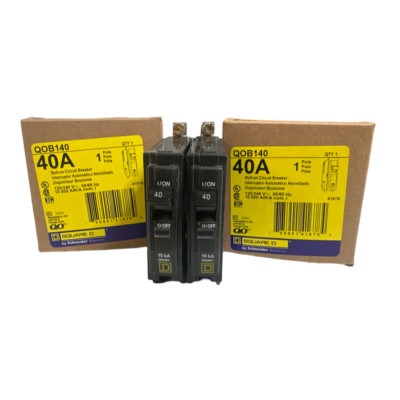 New (lot of 2) Square D QOB140 Circuit Breaker - 40 A, 1 Pole. Free ...