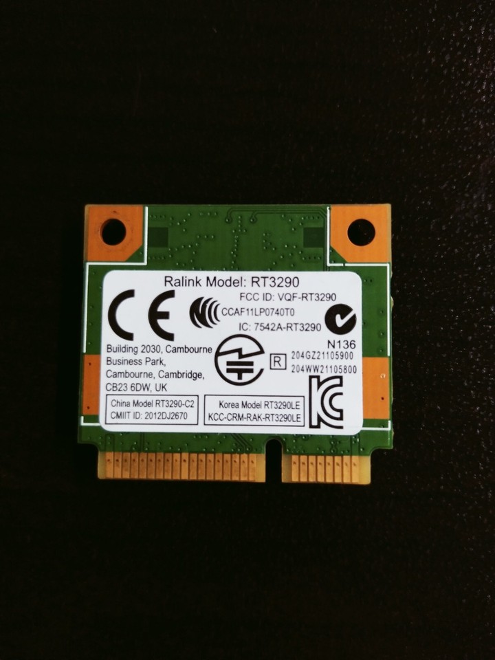 Ralink Model RT3290 wifi card | eBay