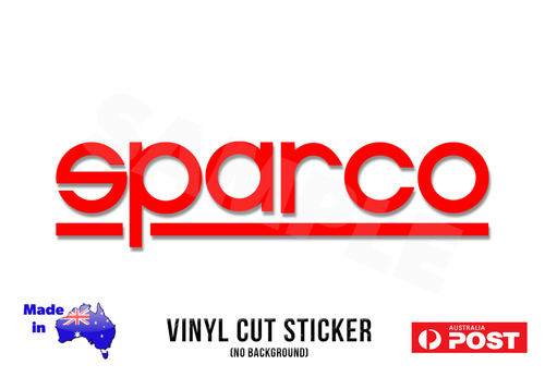 SPARCO - RED 150mm x 38mm CUT Vinyl Sticker Decal Car JDM Rally FREE ...