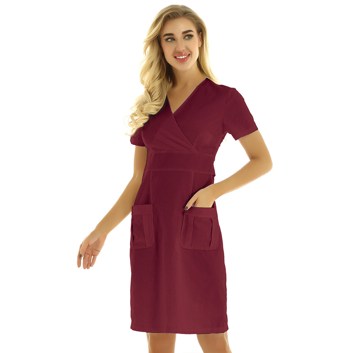 Burgundy Scrub Dresses