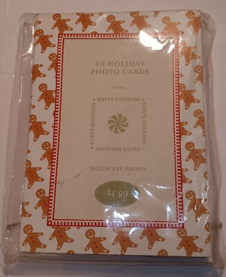 Christmas Gingerbread Man Greetings Folder Holder Greeting Cards Lot Of ...