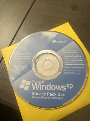 Microsoft Windows XP Service Pack 2 SP2 CD No Key Disc Only OEM Genuine ...