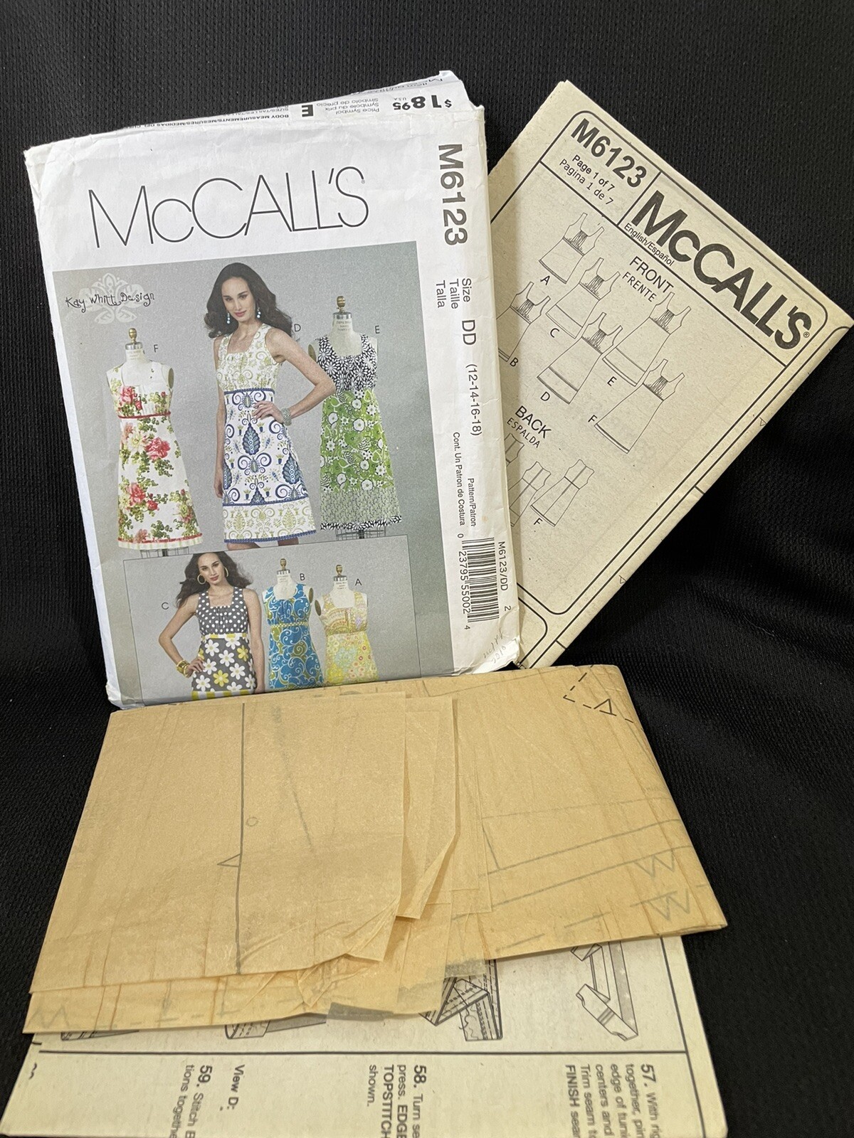 McCalls Pattern M6123 Kay Whitt Design A-Line Top Tunic Dress Sizes 12 ...