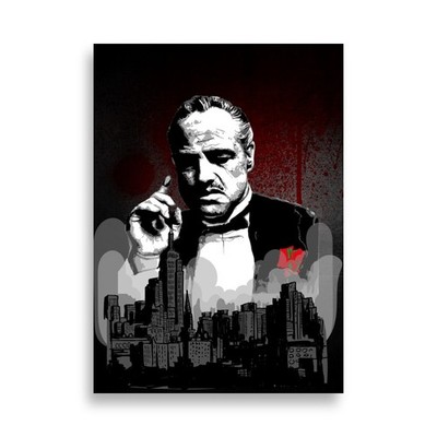 Der Pate Wandbild The Godfather Marlon Brando Poster Don Corleone Mafia ...